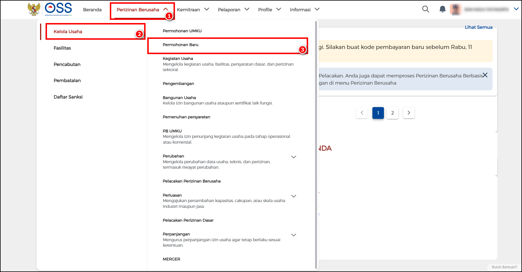 OSS RBA - Perizinan Berusaha UMK Risiko Menengah Tinggi dan Tinggi - Orang Perseorangan