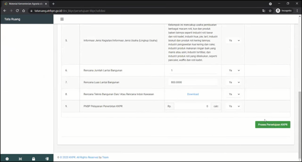 OSS RBA - Pemrosesan PKKPR Darat oleh OPD Tata Ruang dan DPMPTSP