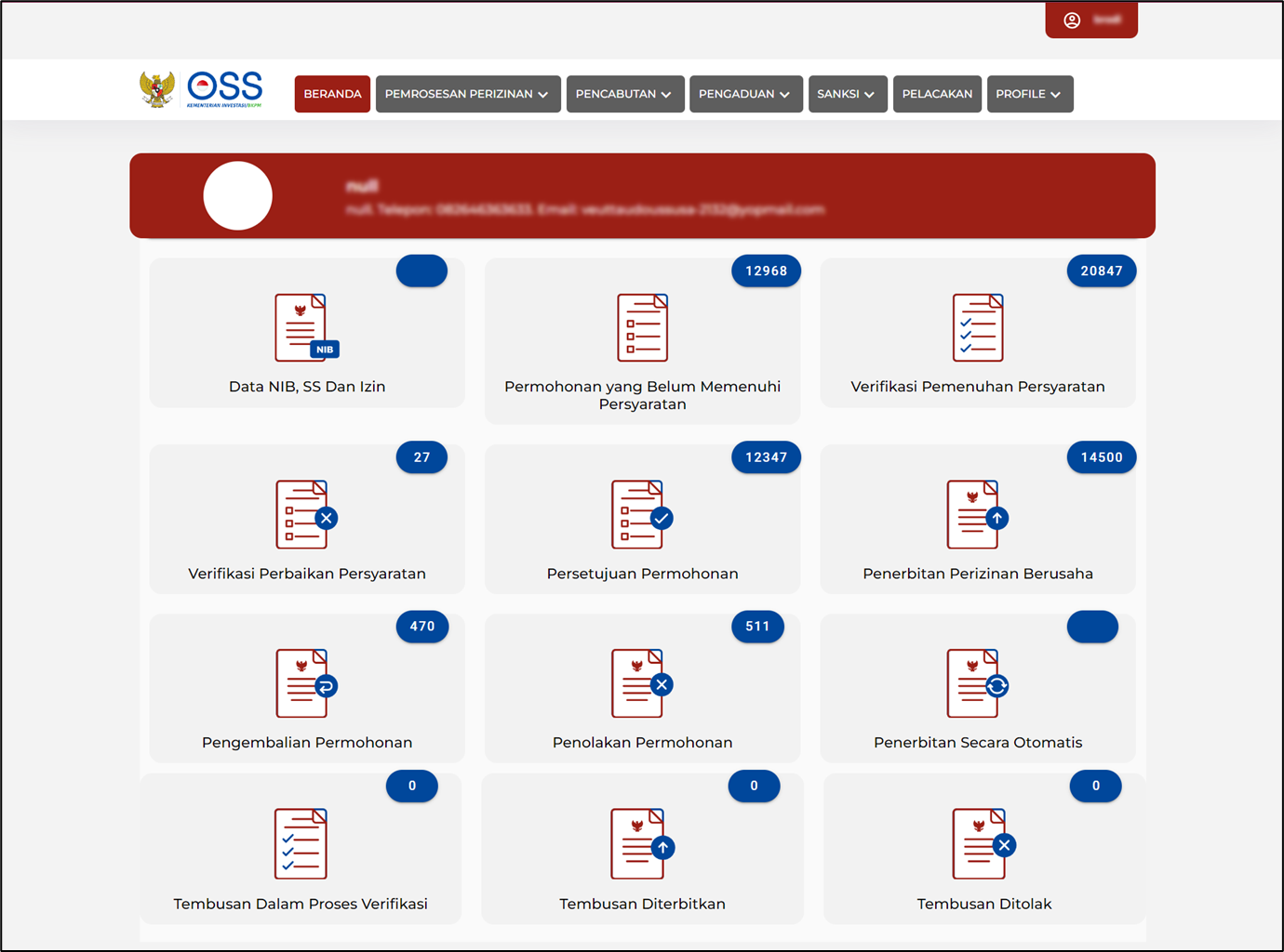 OSS RBA - Pemrosesan Verifikasi Sertifikat Standar oleh Kementerian/Lembaga